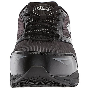 Fila Women's Memory Reckoning 8 Slip Resistant Steel Toe Running Shoe Shoe, Black/Pewter/Metallic Silver, 8 B US