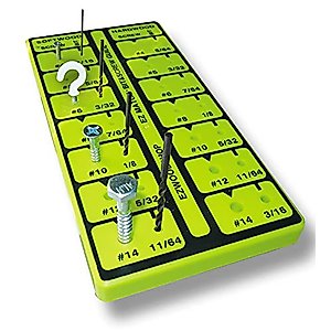 EZ Match Bit and Screw Size Gauge/Checker | Find The Right Size Drill Bit for a Wood Screw – Without Knowing The Size of Either | No Chart Needed