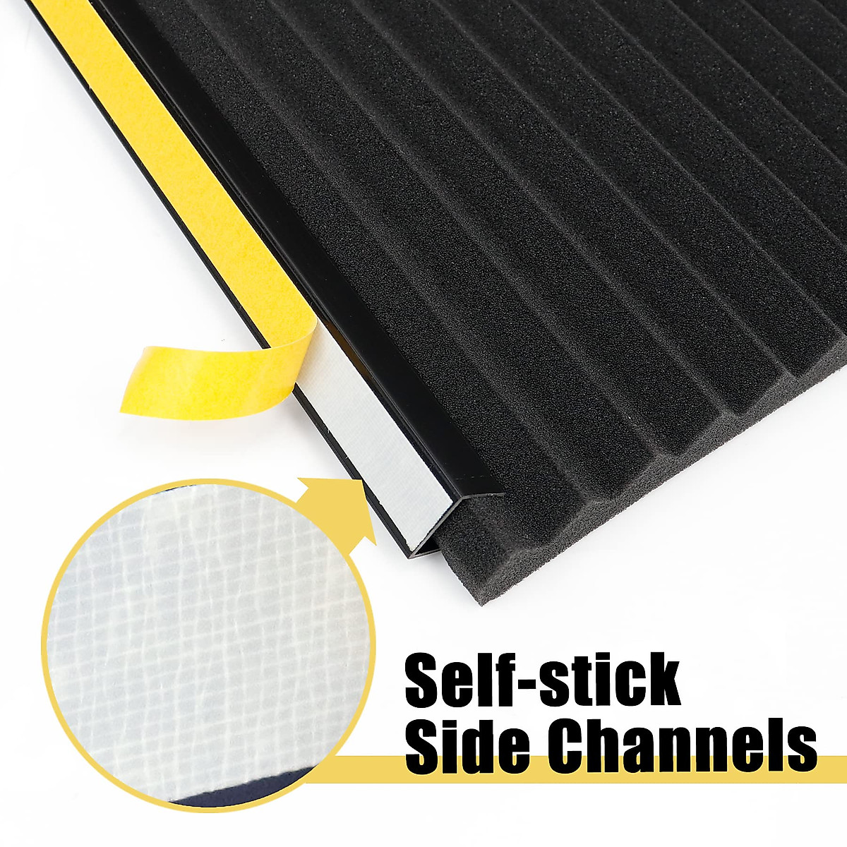 Powrocket Window Air Conditioner Foam Insulated Panels, 17" H x 9" W x 7/8" T Window AC Side Panel Kit with Air Conditioner Foam Insulating Strip,3.2 Ft x 1 Roll