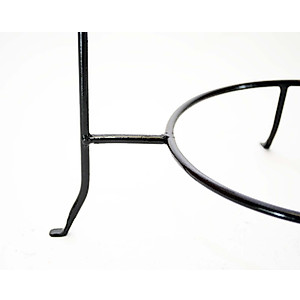 Laredo Import Wrought Iron Two Tier Plate Rack, 8 Inch Diameter Rings-17.5 Inches High