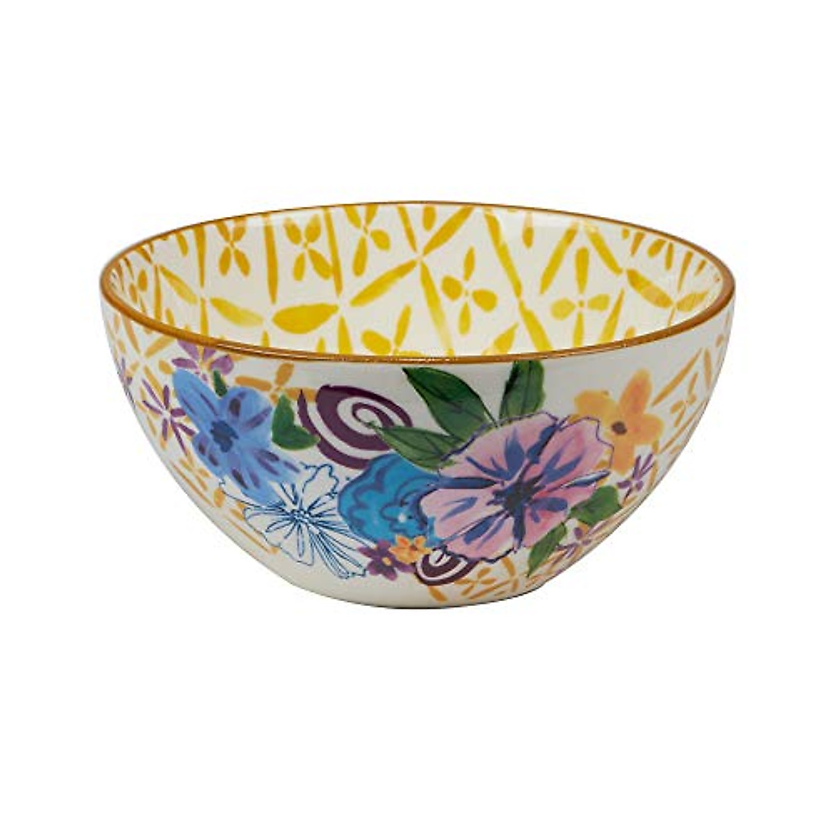 Certified International Flower Power 6.25"All Purpose Bowls, Set of 6 Assorted Designs,