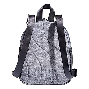 adidas Linear Mini Backpack Small Travel Bag, Jersey Grey/Onix Grey/White, 10.5 inch x8.5 inch x4.25 inch