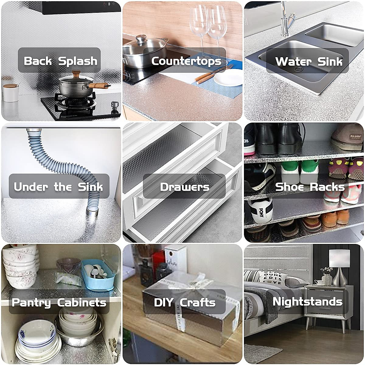 RNBFEIOU Self Adhesive Shelf Liner, Water and Oil Proof Kitchen Drawer Liners, Dirt Resistant Cabinet Liners, Works Perfect on Kitchen Backsplash, Shelves, Drawers, Cabinets, 23.6in x196.8in (Orange)