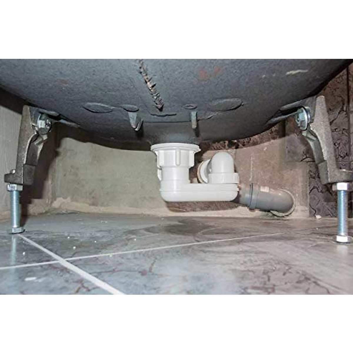 Bath Shower Drain Flat P-Trap 1 1/2" P Trap E000 for Acrylic bathtubs by Aniplast