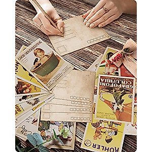 Nenbic 32 PCS 1 Set Vintage Retro Postcards Poster Old Retro Greeting Cards Postcard Souvenir Gifts for Worth Collecting