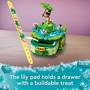 LEGO Disney Princess Aurora, Merida & Tiana’s Enchanted Creations 43203 Diamond Dress Set with 2 Buildable Jewelry Boxes, Pencil Holder, DOTS Bracelet and Mini-Dolls