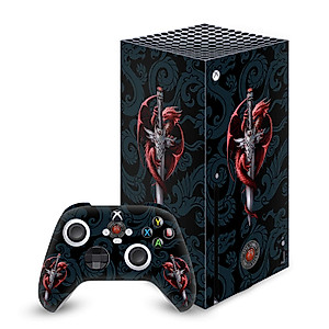 Head Case Designs Officially Licensed Anne Stokes Dragon Dagger Art Mix Vinyl Sticker Gaming Skin Decal Cover Compatible With Xbox Series X Console and Controller Bundle