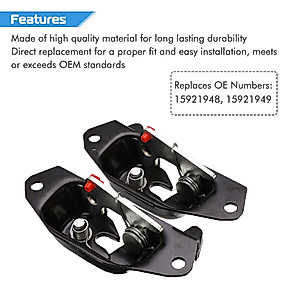 A ABIGAIL Left & Right Pair Tailgate Latch Lever with Striker Bolt, Fit for 1999-2007 Chevy Silverado. Avalanche, GMC Sierra, Cadillac Escalade, Replace # 15921948 15921949, Rear Gate Lock Latch