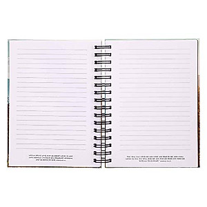 Christian Art Gifts Hardcover Journal, Be Strong and Courageous Jsohua 1:9 Bible Verse, Scenic Mountain Inspirational Wire Bound Spiral Notebook Elastic Closure Lined Pages w/Scripture, 7 x 8.5
