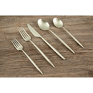 Cambridge Silversmiths Gaze Champagne Satin 20 Piece Flatware Set, Service for 4, silver