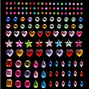 Face Jewels Gems Stick on Face Rhinestones for Makeup Body Jewels Face Crystals Eye Gems Jewels Diamonds Rhinestone Stickers for Face Eye Euphoria Makeup Taylor Gems (Hearts)