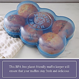 Touch Up Cup Muffin Fresh Storage Container Holder with Lid, Airtight and Reusable, BPA-Free, As Seen On Shark Tank Products, Pack of 2, Holds 12 Fresh Muffins