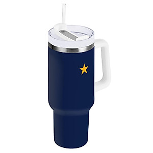 ODAWA 40oz Travel Insulated Tumblers with Handle and Straw, Alaska Flag Leak Proof Tumbler Steel Insulated Tumbler