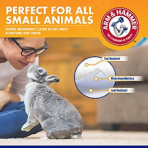 Arm & Hammer for Pets Super Absorbent Cage Liners for Guinea Pigs, Hamsters, Rabbits & All Small Animals Best Cage Liners for Small Animals (Pack of 3, 21 Count Toal)