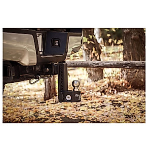 Weigh Safe Adjustable Trailer Hitch Ball Mount - 6" Adjustable Drop Hitch for 2" Receiver - Premium Heavy Duty Steel Trailer Tow Hitch with Built in Weight Scale for Anti Sway - 15,000 GTW