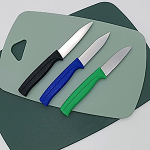 Paring Knife Set, MATTSTONE HILL Kitchen Knife Set - Fruit & Vegetable Knives, Premium Stainless Steel Vegetable Knife, Black, Blue, Green