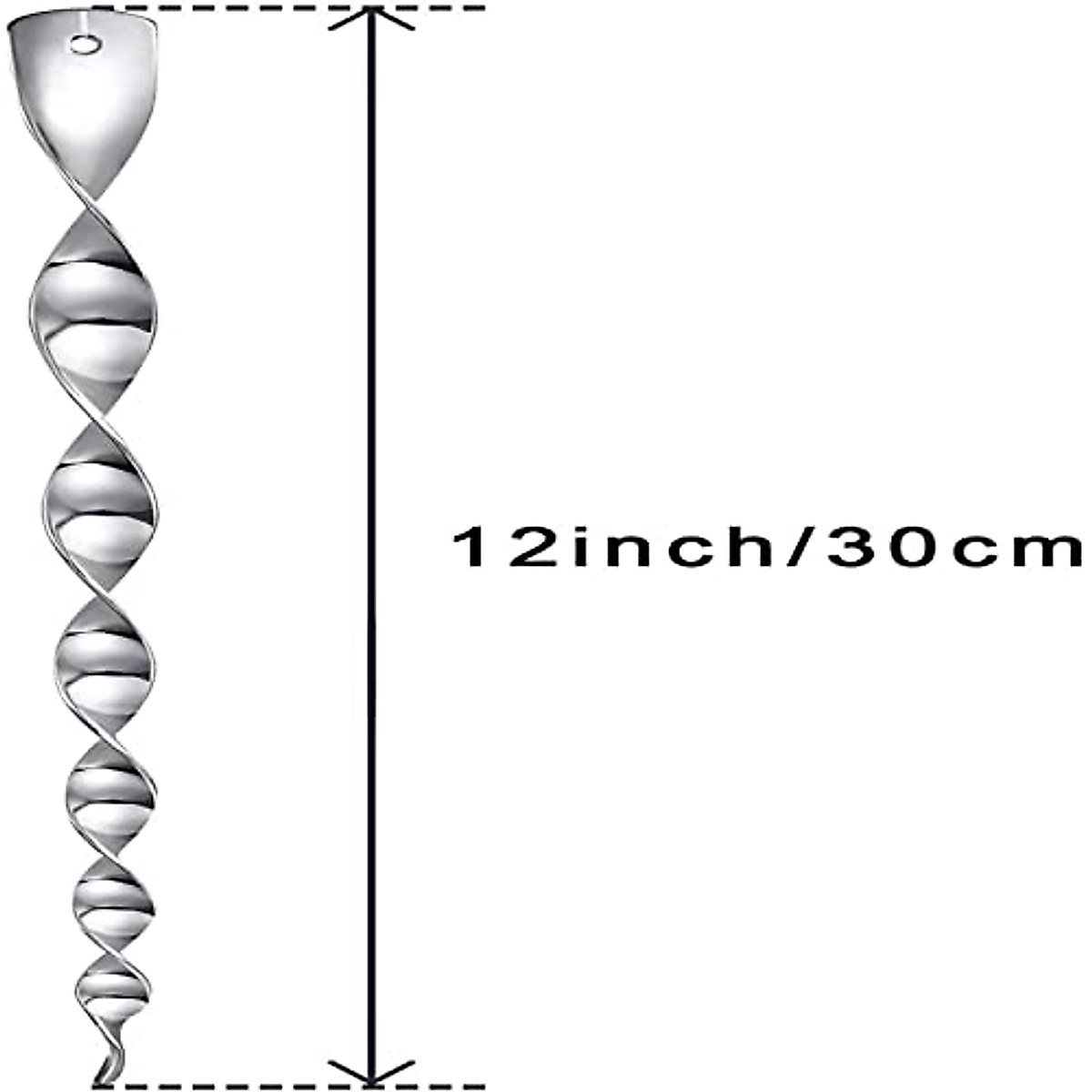15 Pieces Away Rods Away Device Wind Twisting Rods Spiral Rods Attractive Hanging Rods for Garden Porch, 12 Inch