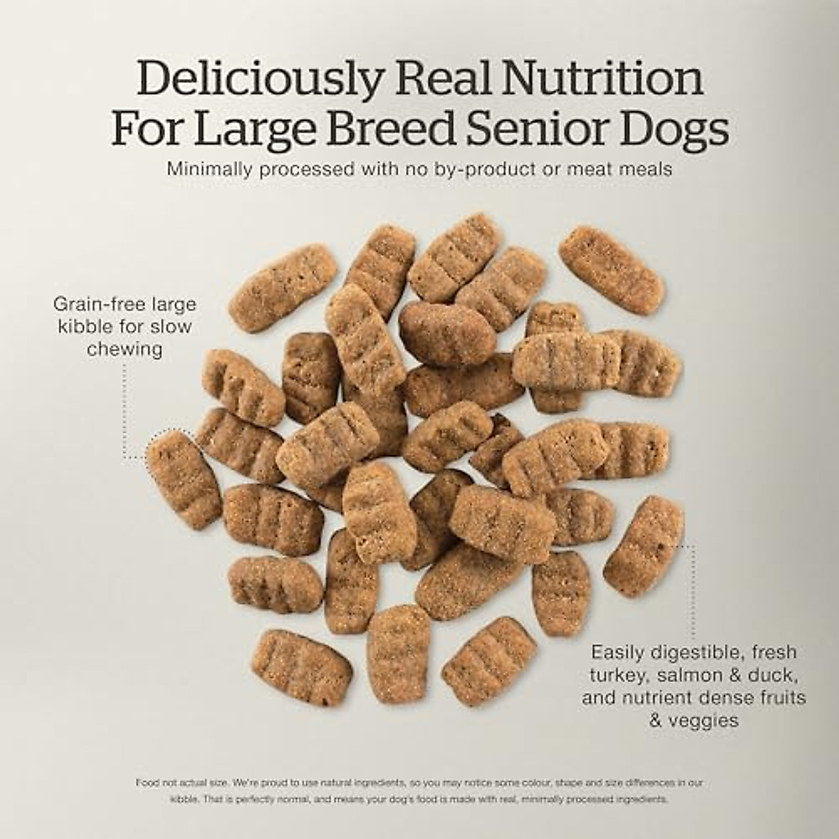Now Fresh Grain-Free, Dry Dog Food, Real Meat and Fish, Turkey, Salmon and Duck Large Breed Senior Recipe, 25 lb Bag