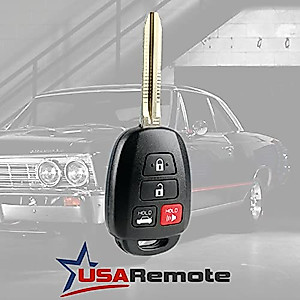 Car Key Fob Keyless Entry Remote fits 2014-2016 Toyota Camry / 2013-2015 Rav4 / 2014-2016 Corolla (HYQ12BDM, HYQ12BEL H Chip)
