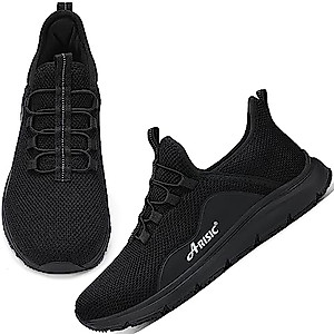 OXOMOCA Non Slip Shoes for Men Kitchen Chef Slip Resistant Shoes Lightweight Comfortable Food Service Shoes Restaurant Slip Resistant Work Shoes Footwear Black