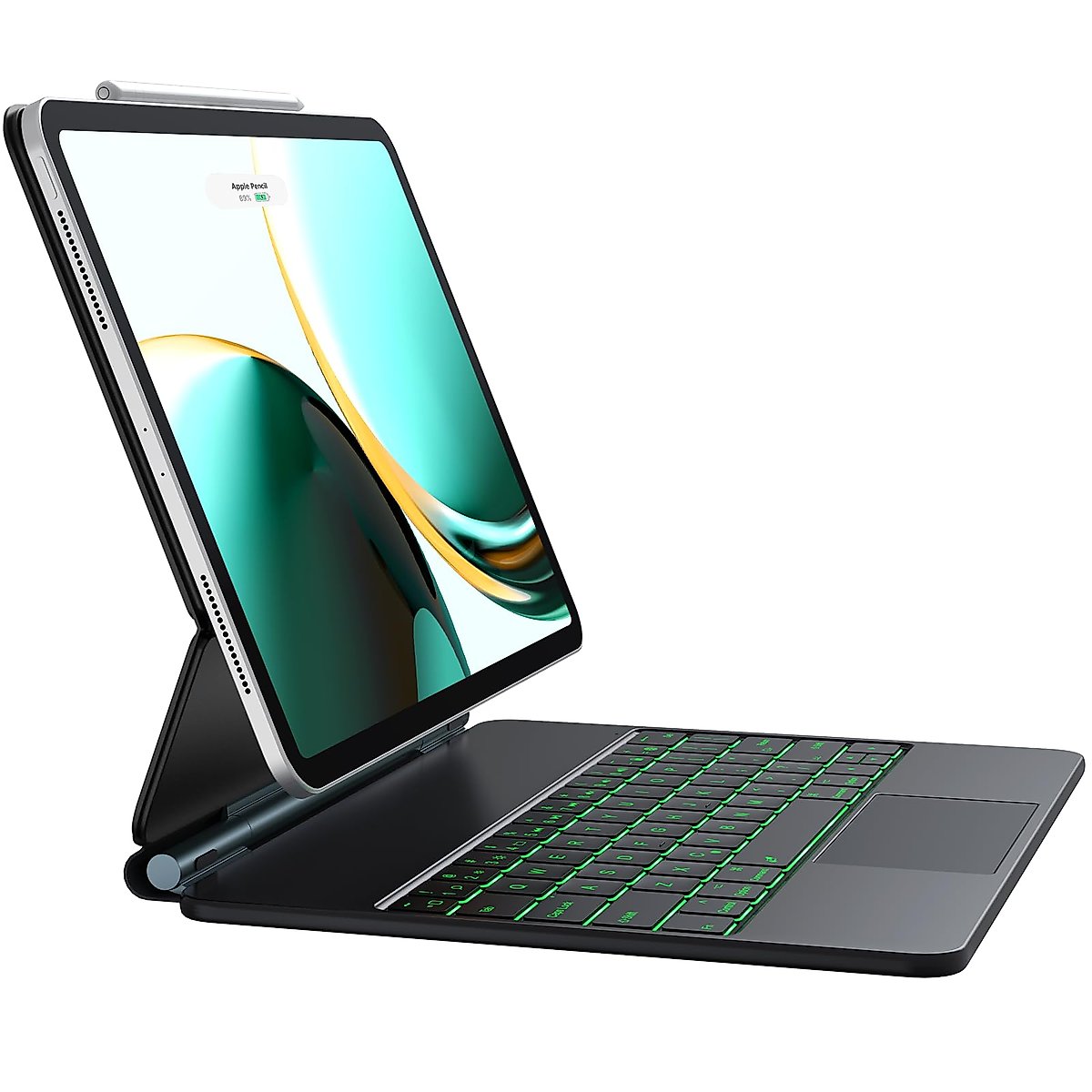 CHESONA for iPad Air 13 inch Case with Keyboard (M2, 2024), Multi-Touch Trackpad with 7 Color Backlit, Floating Cantilever Stand Wireless Keyboard for iPad 12.9 6th 2022/5th 2021/4th 2020/3rd 2018