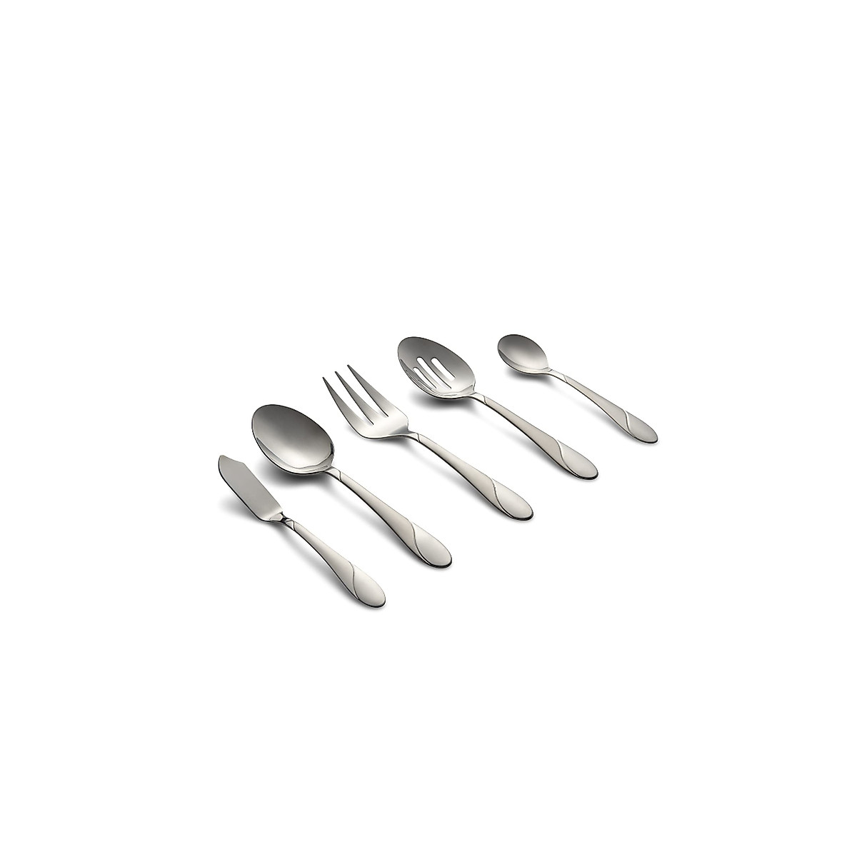 Cambridge Silversmiths Swirl Sand 89-Piece Flatware Set
