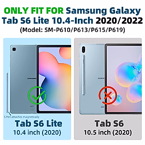 Nuouxoco Case for Samsung Galaxy Tab S6 Lite 10.4-inch Tablet 2020/2022/2024 (Model:SM-P610/P613/P615/P619) for Girls Women Multi-Angle Viewing Stand Cover Auto Wake/Sleep, Purple Flower