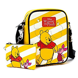 Disney Bag and Wallet Combo, Winnie the Pooh and Piglet Golden Yellow, Vegan Leather