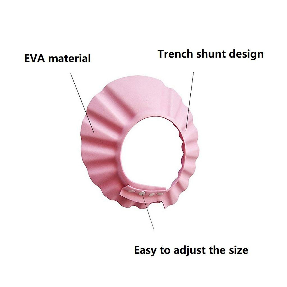 DBHappy 3 Pieces Baby Bath Cap (Pink Blue Yellow), Soft Adjustable Safe Toddler Shampoo Shower Bathing Protection Hat, with a Bathroom Storage Bag(18in x 14in)