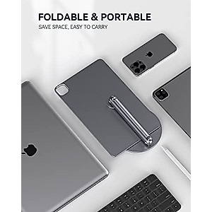 LULULOOK Magnetic iPad Stand for iPad Air 13-inch M2 (2024), 360° Rotating Aluminum Alloy Tablet Stand for Desk Foldable iPad Holder for iPad Pro 12.9'' 6th/5th/4th/3rd