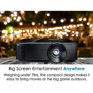 Optoma HD143X Affordable High Performance 1080p Home Theater Projector, 3000 Lumens, 3D Support, Long 12000 Lamp Life, for Indoor and Outdoor Movies, Built In Speaker