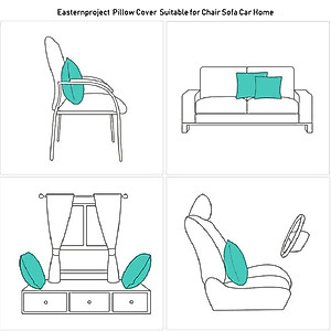 Easternproject I Love Us Throw Pillow Covers Housewarming Family Lover Home Decorative Lumbar Pillow Covers 12x20 Inch Black White