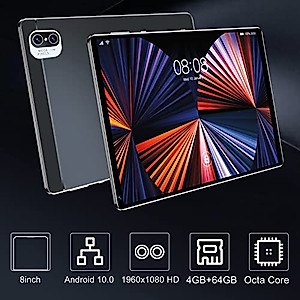 LBEC Calling Tablet, 8 Inch 100240V 8 Inch 1960 X 1080 HD Video Reading Tablet Black (US Plug)