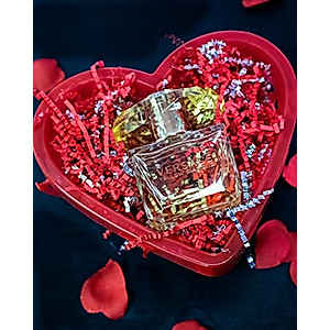 MagicWater Supply Crinkle Cut Paper Shred Filler (1/2 LB) for Gift Wrapping & Basket Filling - Red & Silver