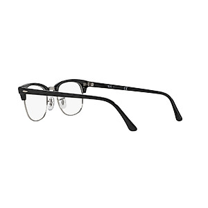 Ray-Ban Unisex 5154 Clubmaster Eyeglasses Shiny Black 49mm