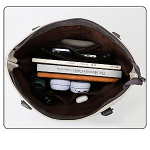 ZDawnn Vintage Woman Laptop Tote Bag,15.6 Inch Handbag Purse with Multiple Pockets.Suitable For Work and Daily using