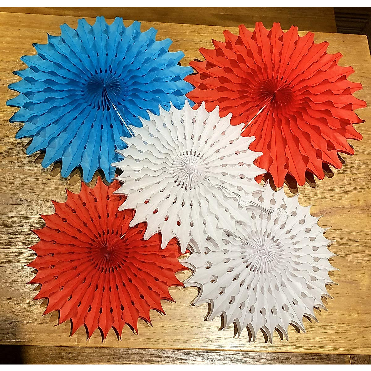 Dr Seuss Cat in The Hat Birthday Decorations Thing 1 and Thing 2 Decorations/Cat in The Hat Baby Shower Decorations/Turquoise Red Tissue Paper Fans for Circus Carnival Birthday Party Decorations