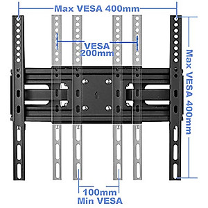 VideoSecu MW340B2 TV Wall Mount Bracket for Most 32-65 Inch LED, LCD, OLED, UHD Plasma Flat Screen TV, with Full Motion Tilt Swivel Articulating Dual Arms 14" Extend,400x400mm,100 LBS WR9
