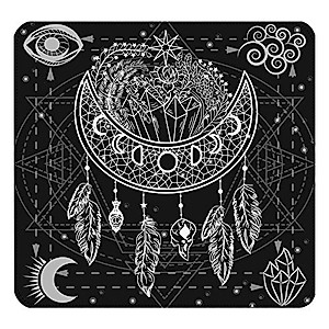 InterestPrint Women's Moon Dreamcatcher with Flower Crystals Stars Arrows and Feathers Purse Clutch Bag Wristlet Wallet with Strap