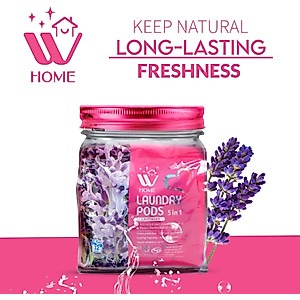 5-in-1 Laundry Pods, Total 96 Count, High Efficiency (HE), Ultra Concentrate with Powerful Stain Lifter Technology, Fabric Softener With Lavender Extracts, Detergent Pods, 32 Count/Each – Pack of 3