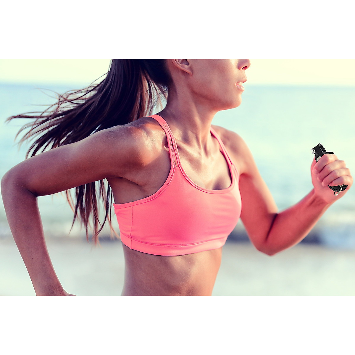 Pepper Defense 1/2 oz. Pepper Spray with Grip Holster and Keychain Attachment - Safety Twist Lock Glow Trigger - Maximum Strength 10% OC Formula - Self Defense Personal Protection (Black 3-Pack)