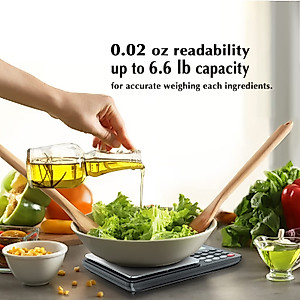 Fuzion Nutrition Food Scale, Digital Food Scale for Weight Loss, Calculating Food Facts, Macro, Calorie, Meal Prep, Portion Control, Stainless Steel