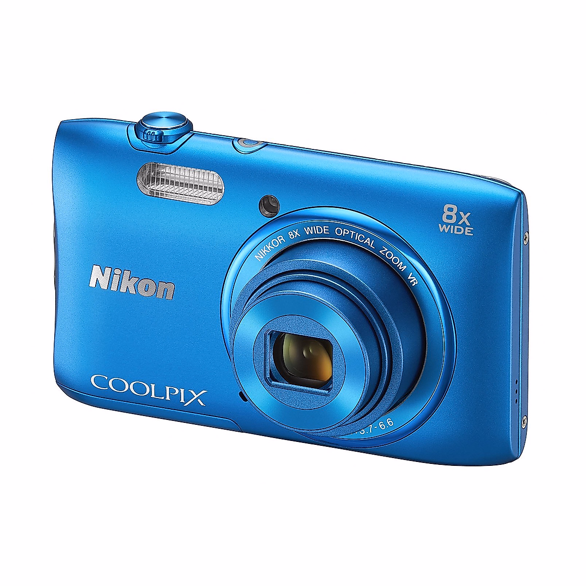 Nikon COOLPIX S3600 20.1 MP Digital Camera with 8x Zoom NIKKOR Lens and 720p HD Video (Blue) (Discontinued by Manufacturer)