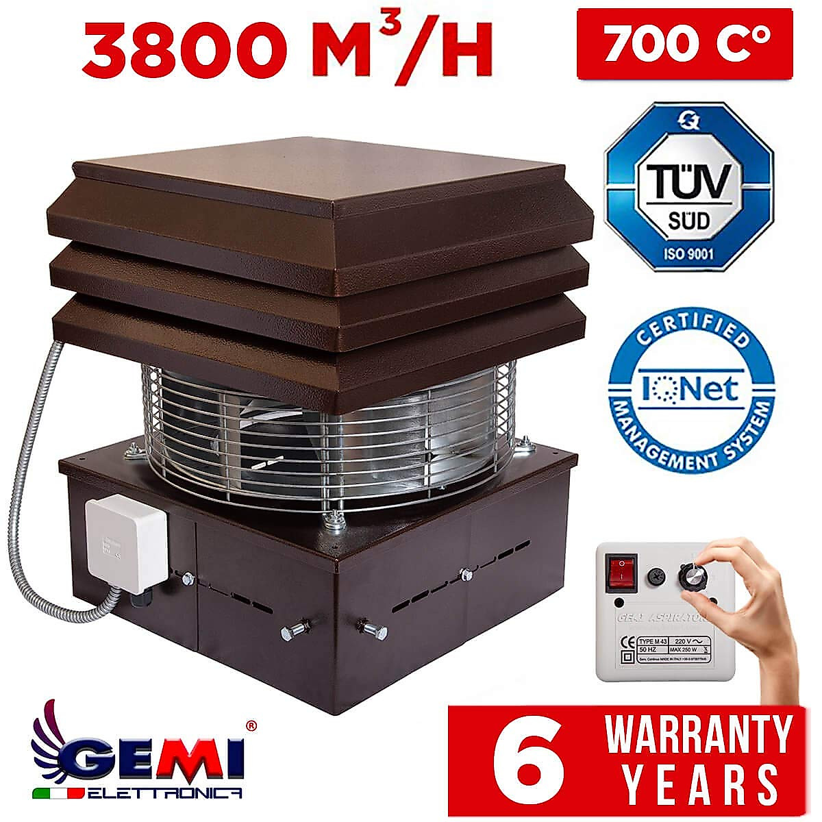Chimney Fan Fireplace Exhaust Fan Flue Fan Chimney Draft Inducer Chimney Exhaust Fan For Fireplace Professional Model 110 V Barbecue BBQ Gemi Elettronica