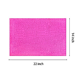 Warmoor Silicone Cake Fondant Mat, Crocodile Alligator Pattern Impression Lace Mold (22 x 14 inches, Pink Crocodile)