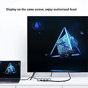 ZPLJ High-Speed USB 3.0 Hub 7 in 1 High-Speed USB Splitter with Ethernet Port 4K HDMI 2 USB 3.0 and PD Charging Support SD TF Card Reader Compatible for Flash Drive Laptops USB Hub Adapter Portable