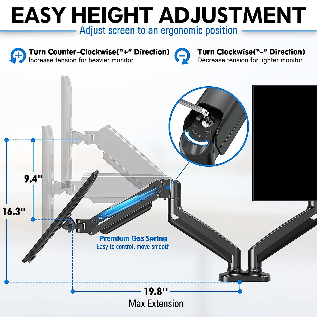 MOUNTUP Normal Dual Monitor Stand & Ultrawide Single Monitor Mount Bundle