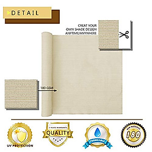 COARBOR 8'x26' Outdoor Shade Fabric Cloth Material Roll for DIY Pergola Cover Garden Plant Patio Deck Porch Shade Cover Yard Balcony Backyard Pergola Shade Privacy Screen Beige