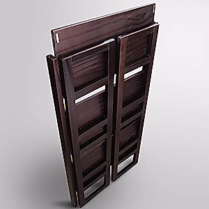 Casual Home 3-Shelf Folding Student Bookcase (20.75" Wide)-Espresso