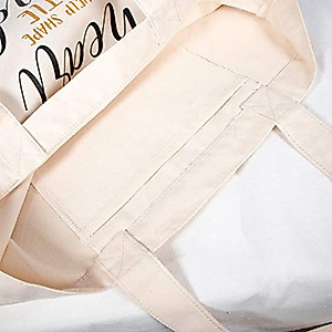 CARAKNOTS Teacher Appreciation Gifts for Women Best Teacher Gifts Teacher Birthday Gifts Teacher Tote Bag Canvas Ivory Bag Set of 2